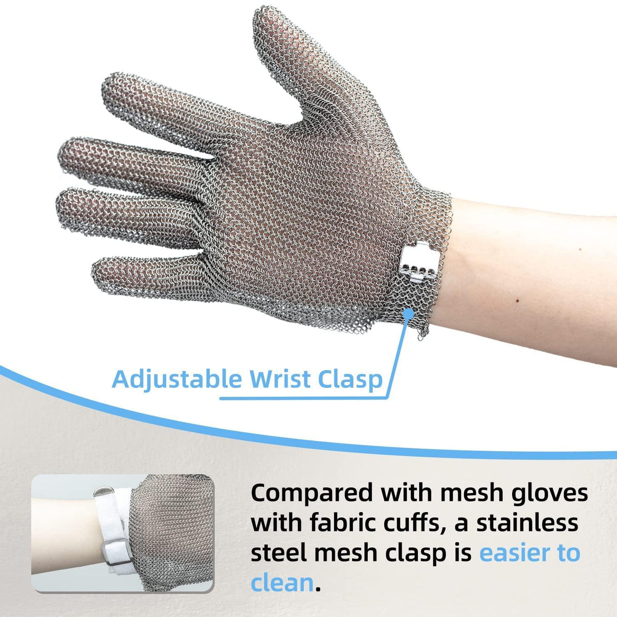 Chainmail Gloves for Cutting | Cut Level 9 – Schwer
